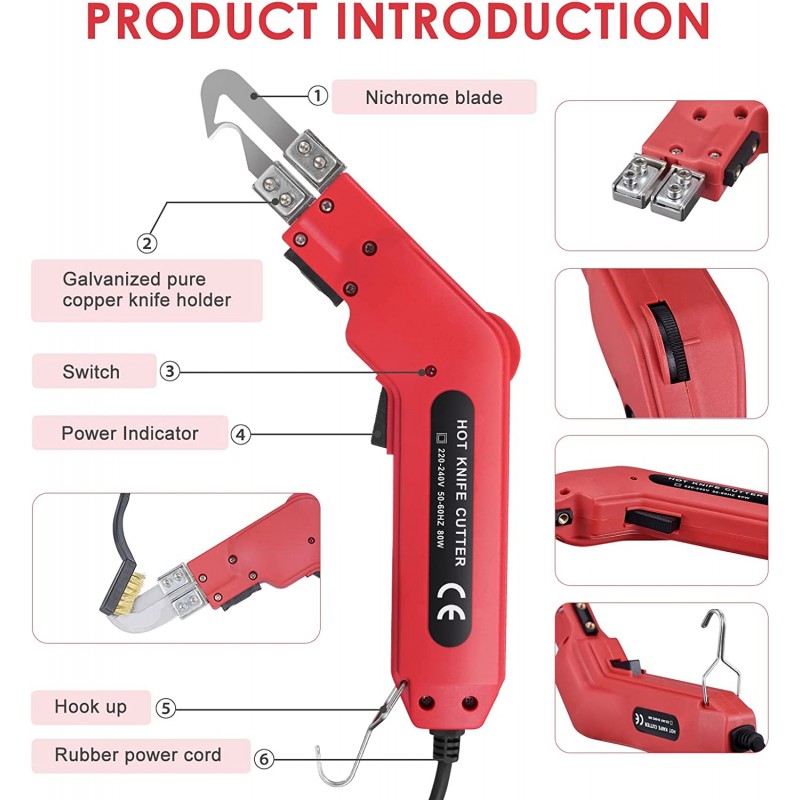 Pistola corte por calor electrica